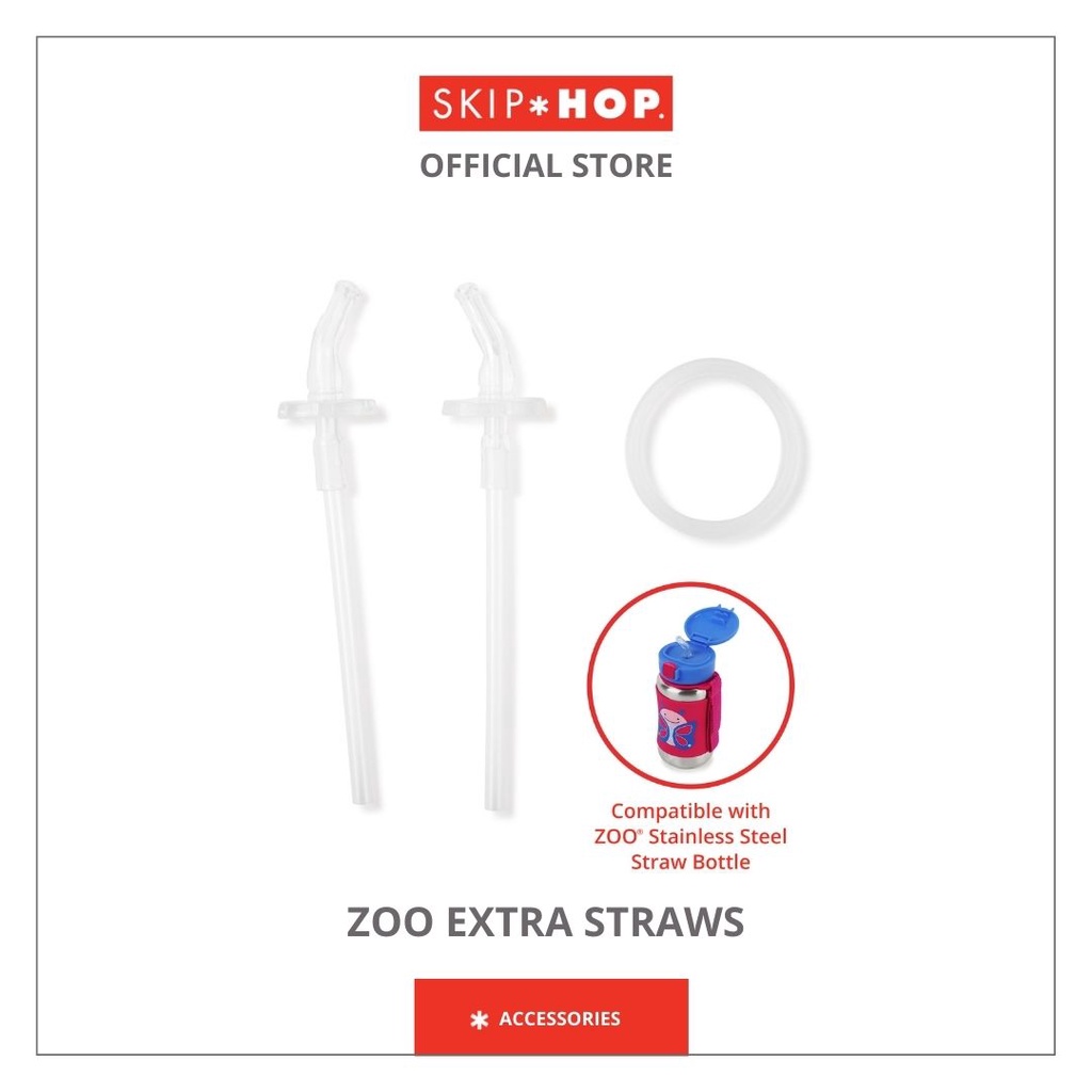 Jual Skip Hop Zoo Stainless Steel Bottle with Extra Straw - Botol Minum ...