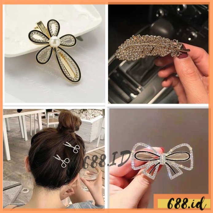 Jual [688.id] Jepit Rambut Perempuan Wanita Korean Premium Retro ...