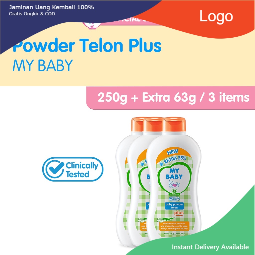 Jual My Baby Powder Telon Plus [250 gr / 3 pcs] - Triple Pack - Exp: 08 ...