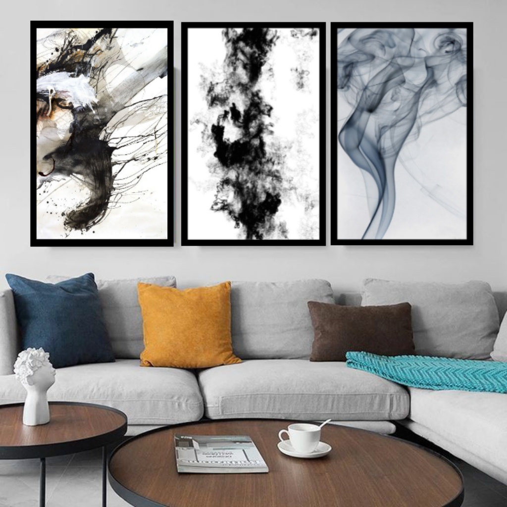 Jual Dekorasi dinding gambar abstrak ukuran 47x31, hiasan dinding ...