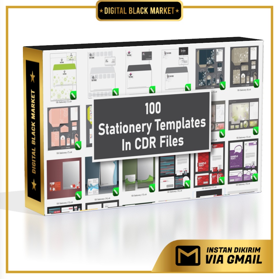 Jual ID99100 - 100 Stationery Templates In CDR Files | Shopee Indonesia