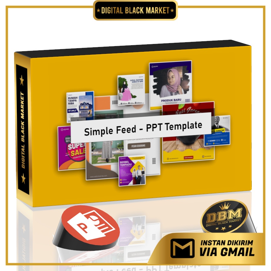 Jual ID322001 - Simple Feed - Ppt Template | Shopee Indonesia