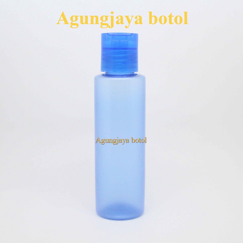 Jual Botol Pet 100 ml RF Panjang Biru Frossted Tutup Presstop / Botol ...