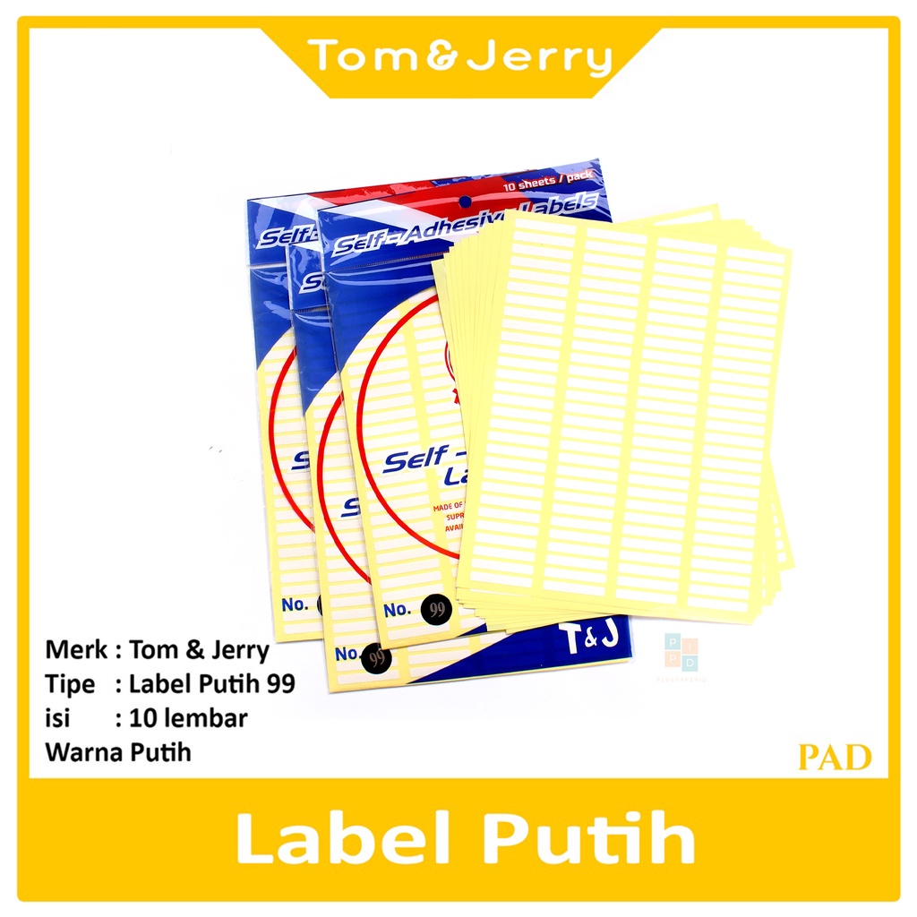 Jual TOM & JERRY - Label Paper Putih No.99 - Pad | Shopee Indonesia