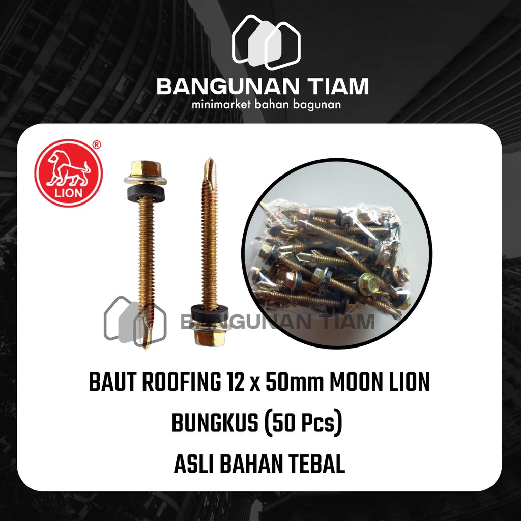 Jual BAUT ROOFING 12 X 50 mm (5 Cm) BUNGKUS (50 Pcs) ASLI 100% ORI MOON ...