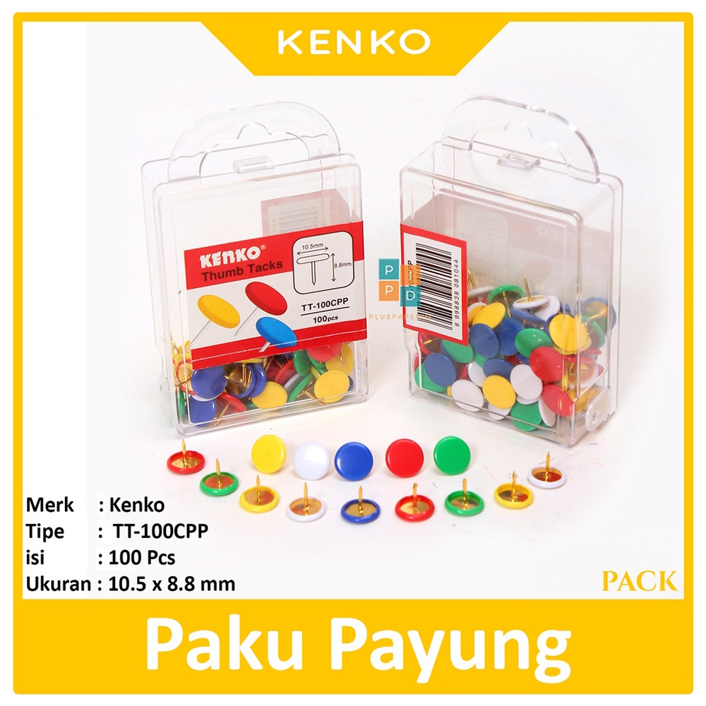 Jual KENKO - Paku Payung TT-100CPP Thumb Tack - Pack | Shopee Indonesia