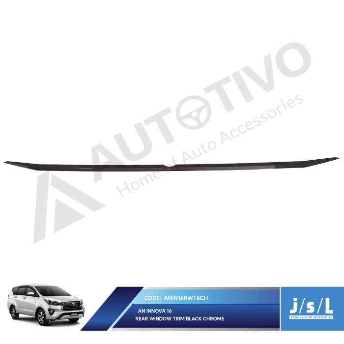 Jual Innova Reborn Rear Window Trim Black Chrome JSL List Kaca Belakang ...