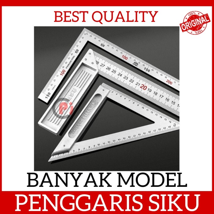 Jual Penggaris Siku / Segitiga Mistar Corner Ruler Ukur Sudut Untuk ...