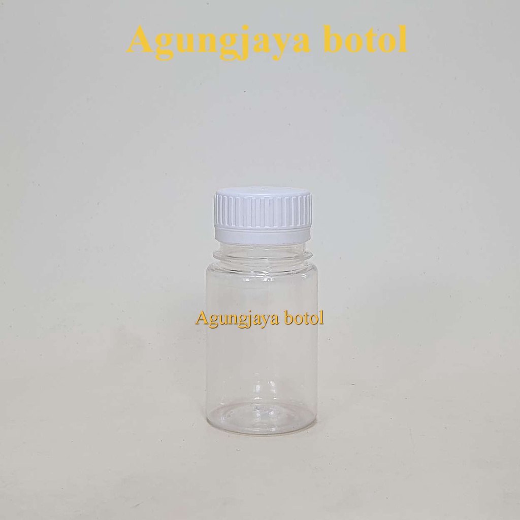 Jual Botol Pet 60 ml Bulat Natural Tutup Pet LN 30 / Botol Plastik ...