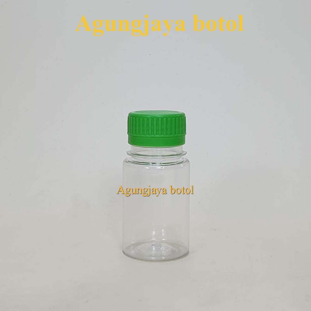 Jual Botol Pet 60 ml Bulat Natural Tutup Pet LN 30 / Botol Plastik ...