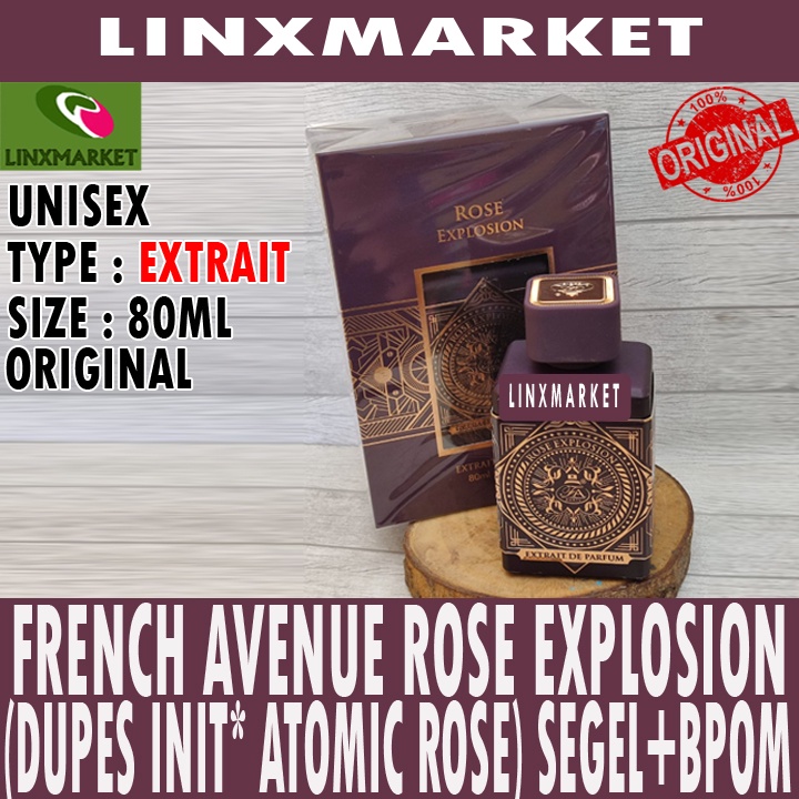 Jual FRENCH AVENUE ROSE EXPLOSION EXTRAIT UNISEX 80ML DUPE INIT ATOMIC ...