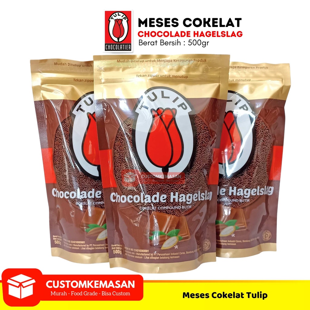Jual Tulip Meses Coklat Tulip / Meses Coklat 500gr / Coklat Butiran ...