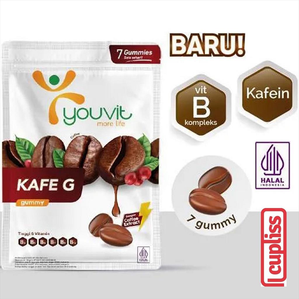 Jual YOUVIT Multivitamin Gummy Kafe-G 7 Days Ekstrak Kopi | Shopee ...