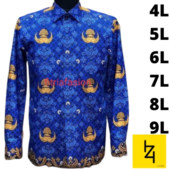 Jual [BISA COD] Kemeja seragam PNS Korpri 2022 furing pria jumbo 4L 5L 6L 7L 8L 9L big - 4L ...