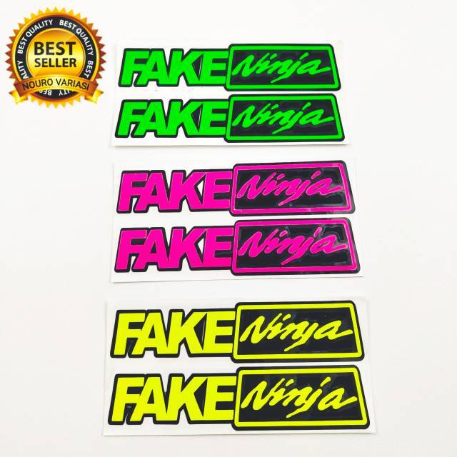 Jual stiker cutting FAKE NINJA fake ninja thailand isi 2stiker kualitas ...