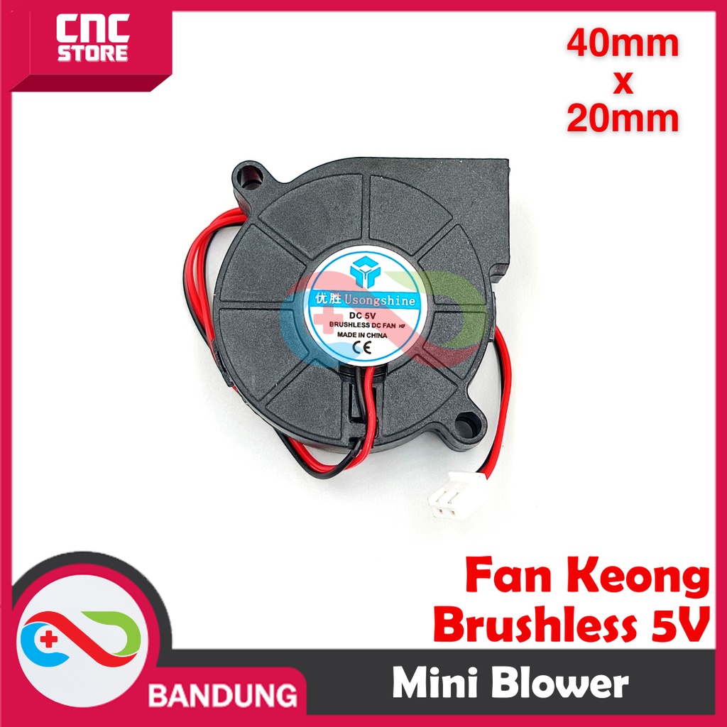 Jual MINI BLOWER FAN KEONG BRUSHLESS 5V COOLING TURBO 4020 40MMx20MM ...