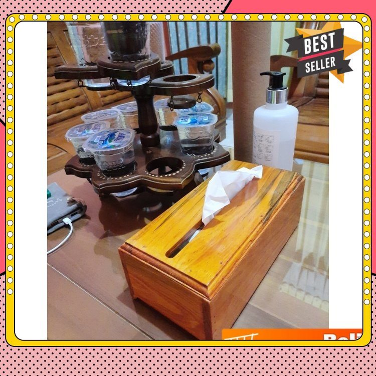 Jual Kotak Tisu / Tempat Tisu Kayu Pinus / Box Tissue Besar Natural ...