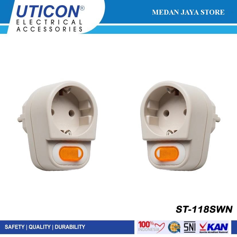 Jual Uticon Colokan Sambungan | Steker Stop Kontak Arde Soket Listrik ...