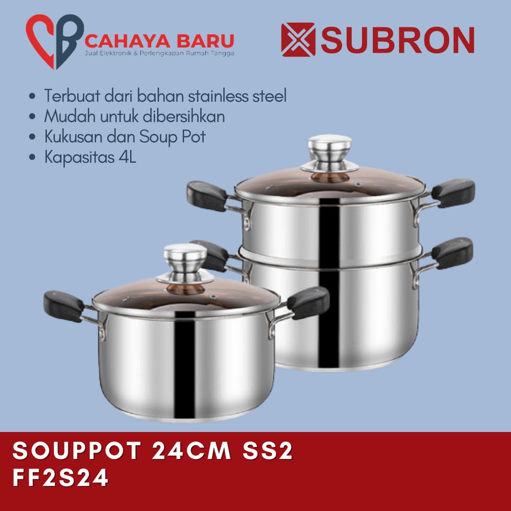 Jual SUBRON SOUPPOT 24CM SS2 FF2S24 | Shopee Indonesia