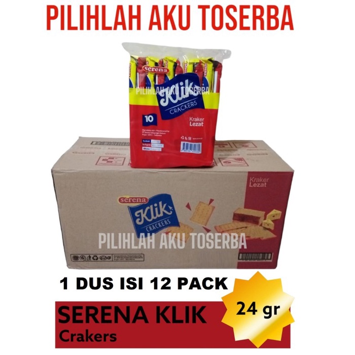 Jual Biskuit Serena KLIK CRACKERS 24 gr - ( HARGA 1 DUS isi 12 ...
