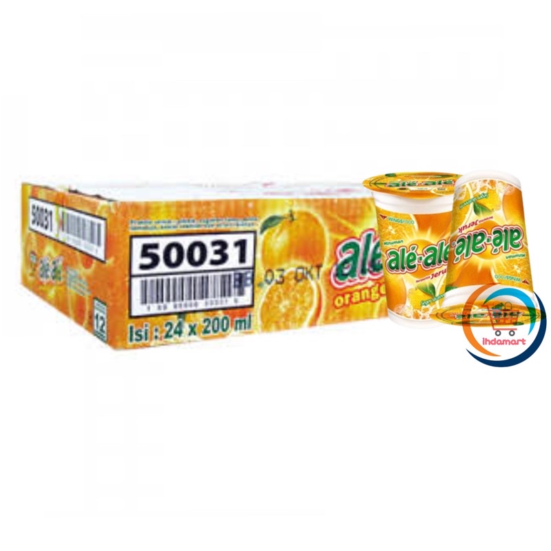 Jual 1 Dus Isi 24 pcs Ale Ale Minuman Rasa Buah Jeruk 190 ml | Shopee ...