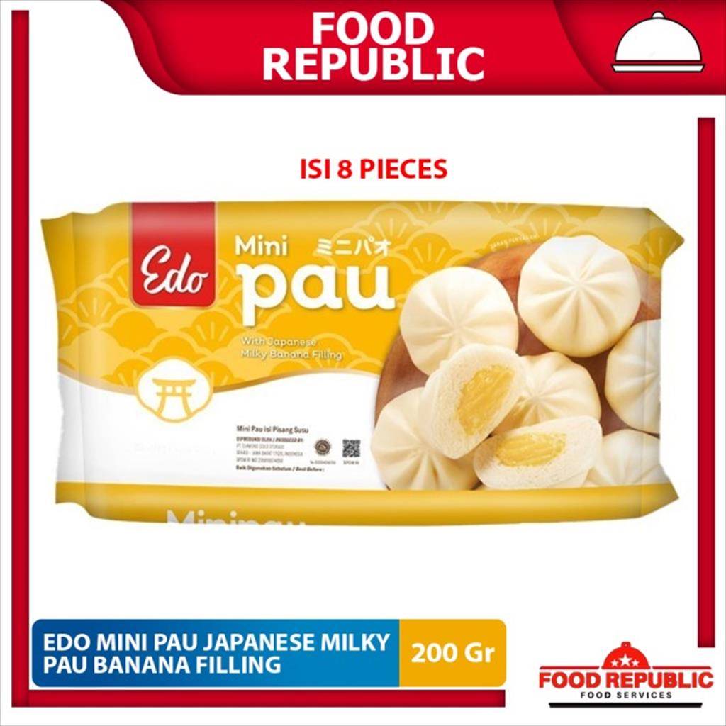 Jual Edo Mini Pau Japanese Milky Banana Filling 200 Gr Isi Pisang Susu ...