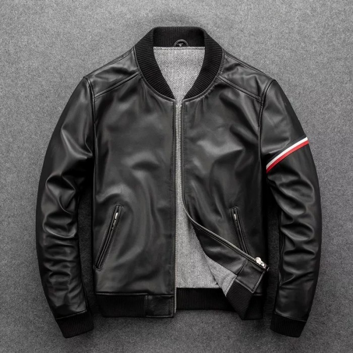 Jual jaket kulit bomber pria 100% original kualitas terbaik dari kulit ...