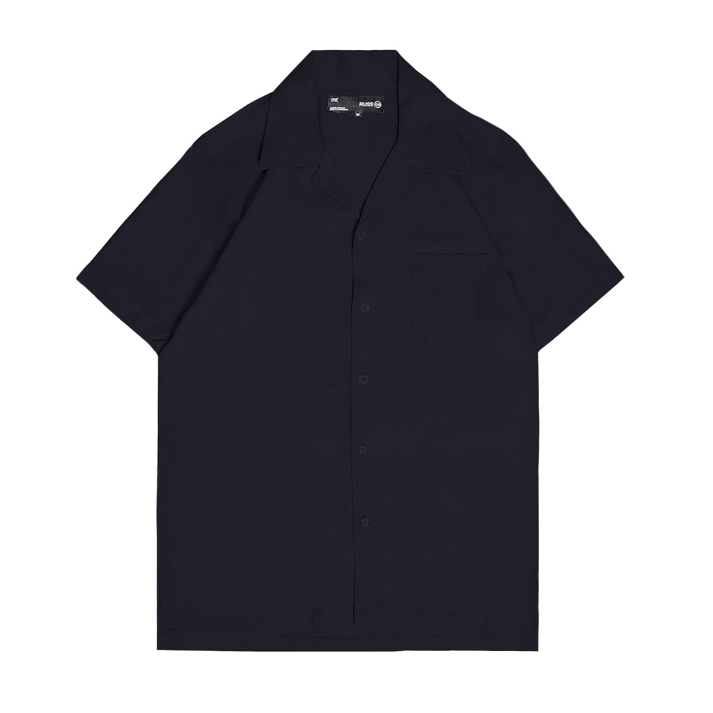 Jual Russ Shirt Kemeja Bowling Tangan Pendek Blozz Navy Blue | Shopee ...