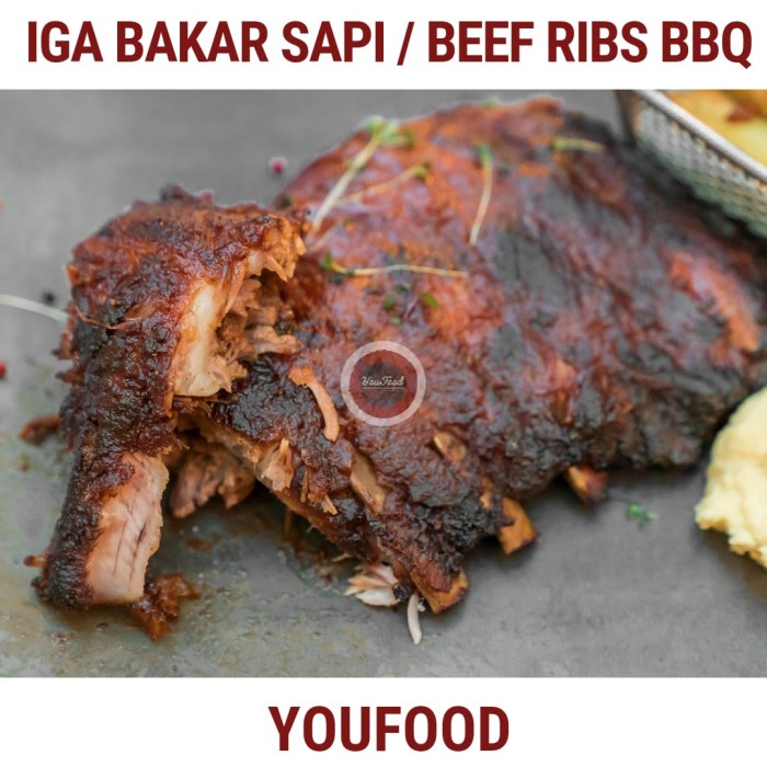 Jual BEEF RIBS BBQ - Iga Bakar Sapi Barbeque (Matang Frozen) | Shopee ...