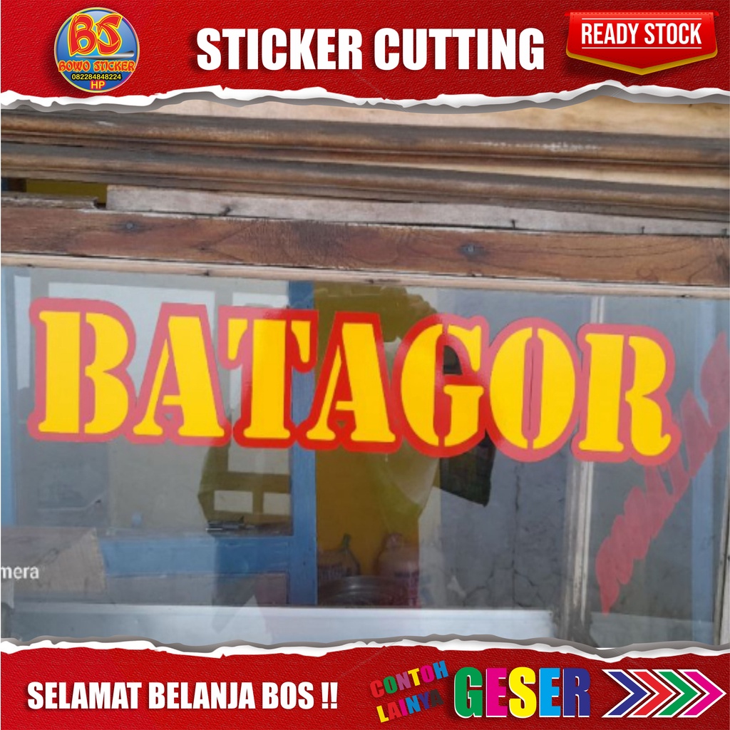 Jual STIKER GEROBAK GEROBAG GROBAK ETALASE KACA DINDING STIKER CUTTING ...