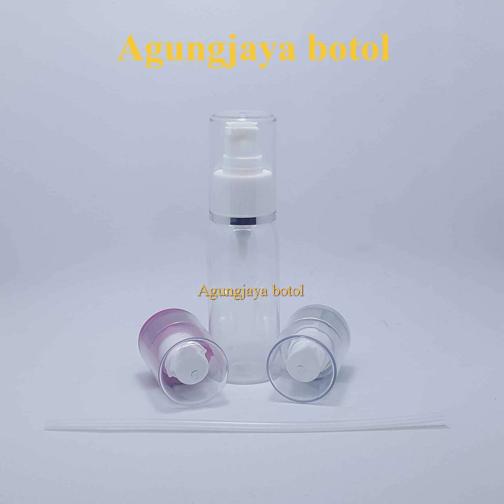 Jual Botol Plastik 50 Ml Br Natural Tutup Pump Treatment / Botol Pet Kosmetik / Botol Pump ...