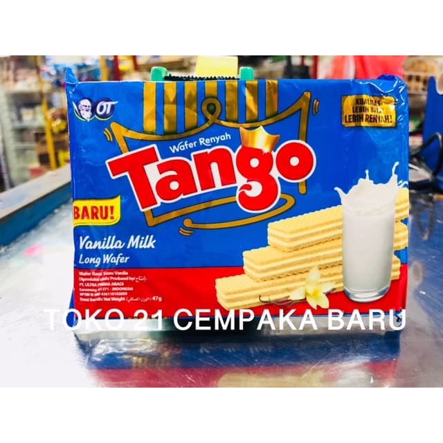 Jual Tango Wafer VANILLA MILK Long Wafers 47g | Biscuits Susu Vanila ...