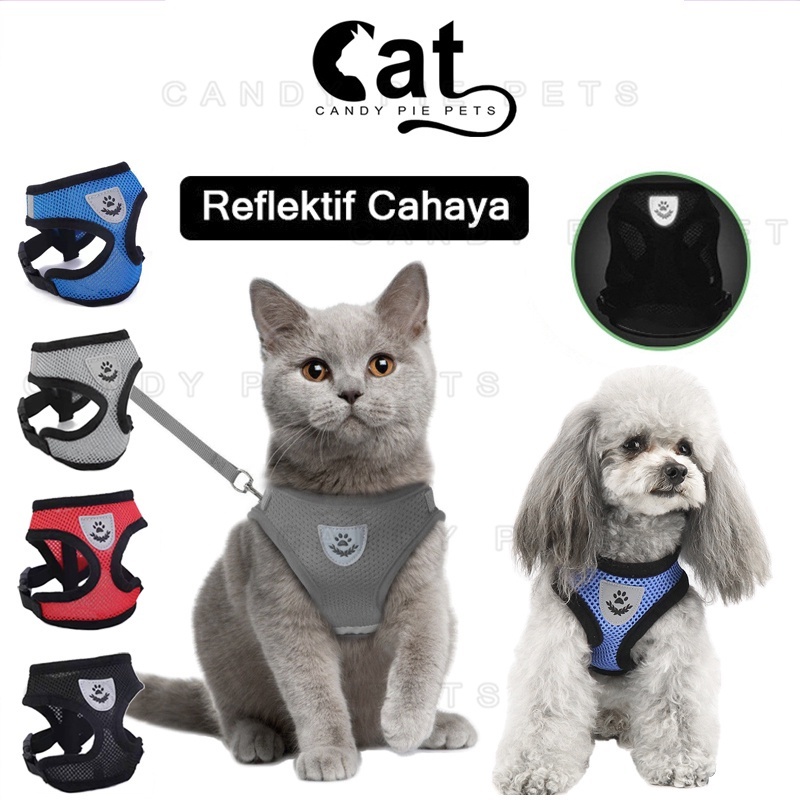 Jual Rompi Kucing Tali Tali Anjing Kelinci Pengikat Reflektif Harness ...
