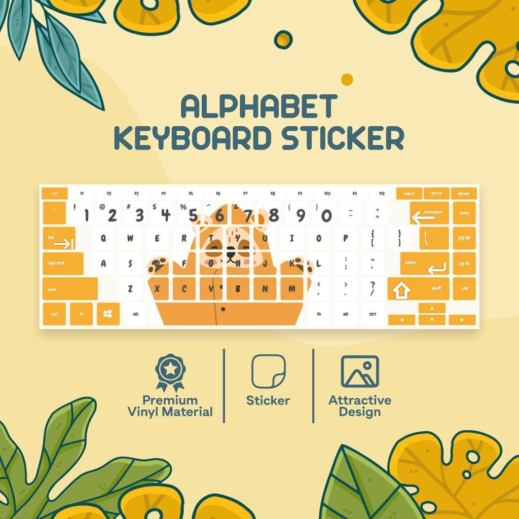 Jual Ghif Stiker Sticker English Keyboard Full Premium vinyl PC ...
