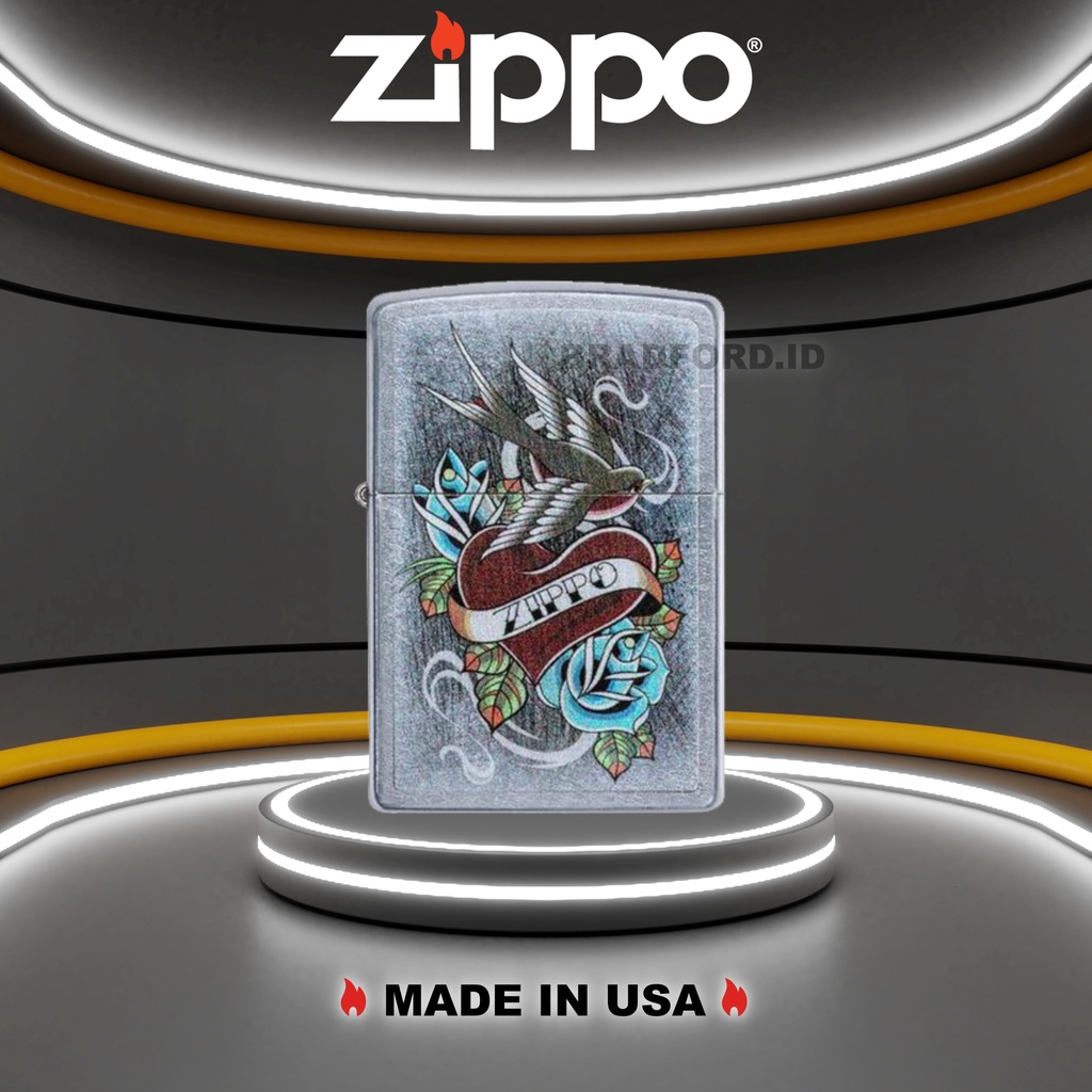 Jual Zippo Vintage Tattoo 29874 Original Made In USA | Shopee Indonesia