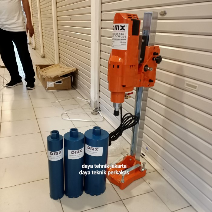 Jual mesin coring dmx dcm 200 set 3pc mata coring 3",4",5" / coring ...