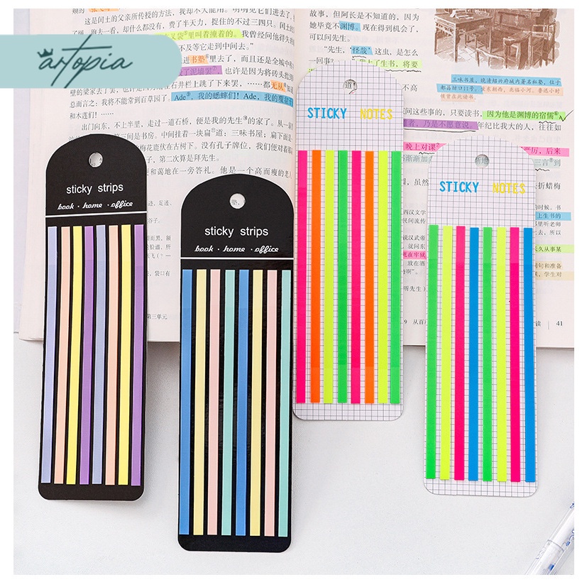 Jual 160 Lembar STRIP Transparan Sticky Note / Transparent Highlighter ...