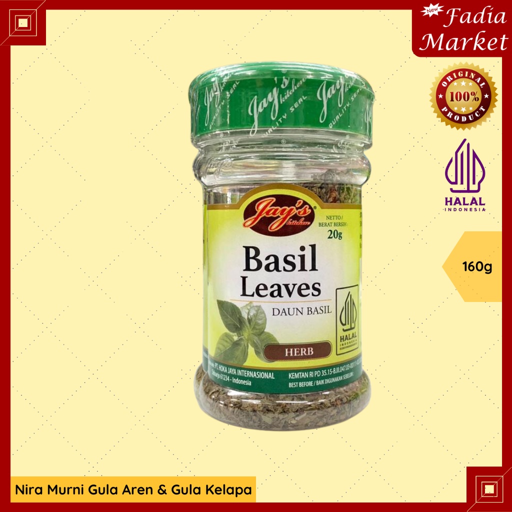 Jual Jays Jay's Herbs Basil Leaves Daun 40g | Shopee Indonesia