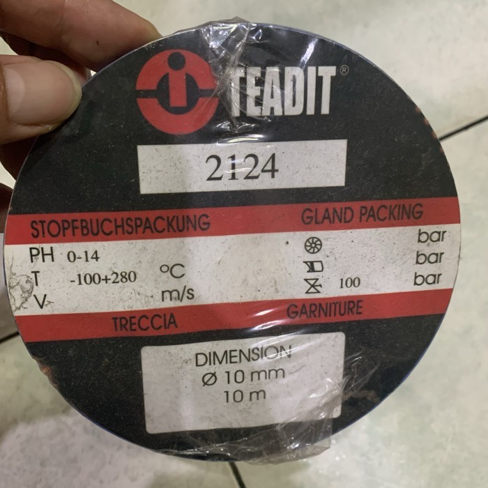 Jual Gland packing PTFE 10mm x 10 meter Teadit 2124 Oval /bulat MM Seal ...