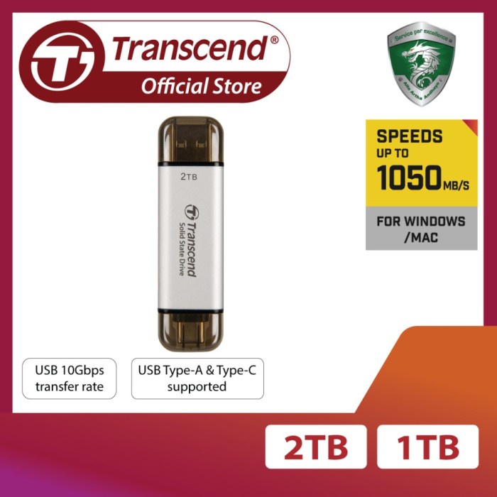 Jual SSD Transcend ESD310S 256GB 512GB 1TB 2TB - SSD Eksternal Portable ...