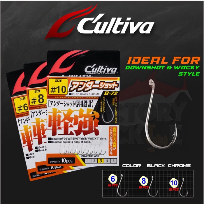 Jual OWNER CULTIVA B-72 KAIL PANCING / HOOK Paling Kuat Worm Hook Under Shot MADE IN JAPAN ...