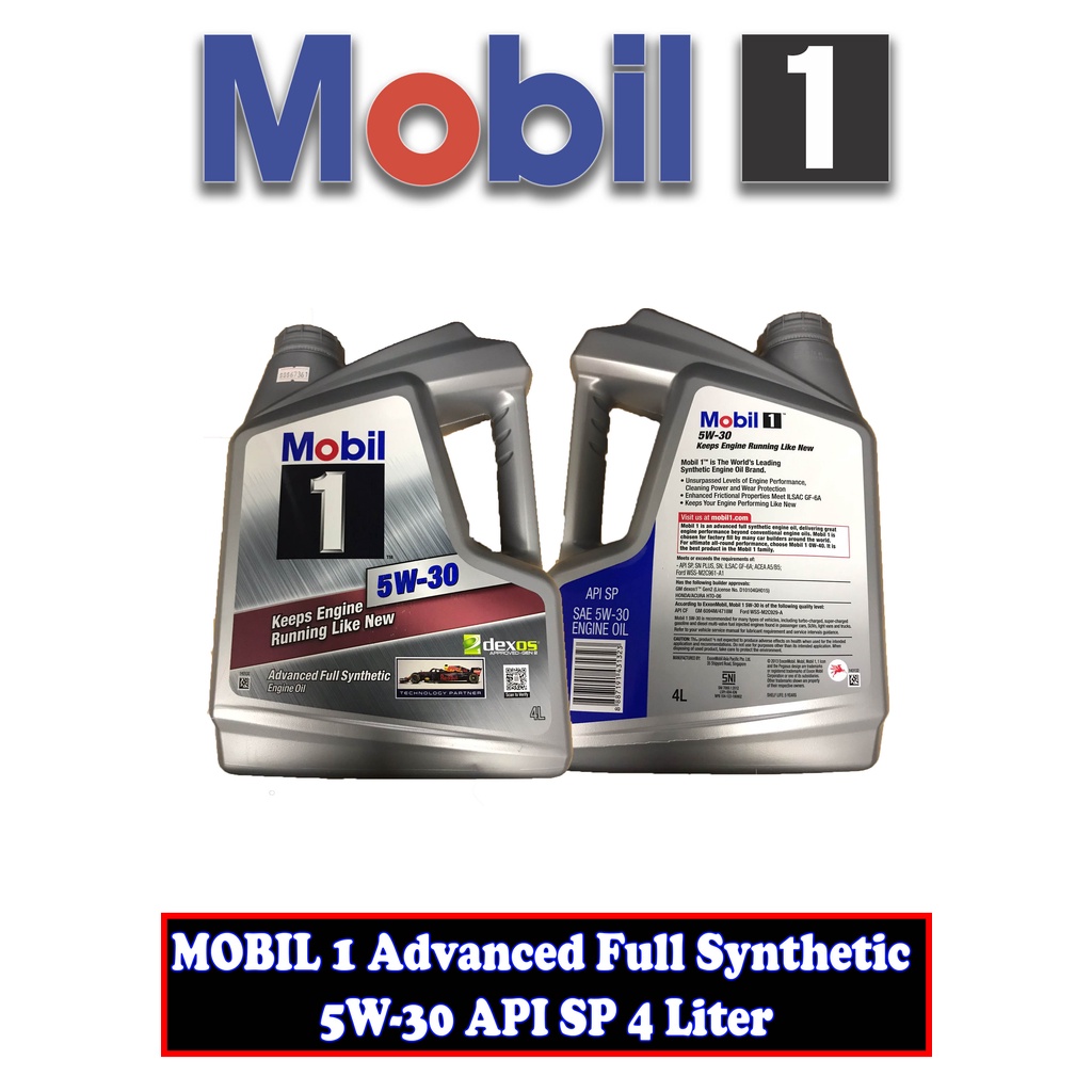 Jual Mobil One Advanced Full Synthetic 5W-30 API SP 4 Liter - 67361 ...