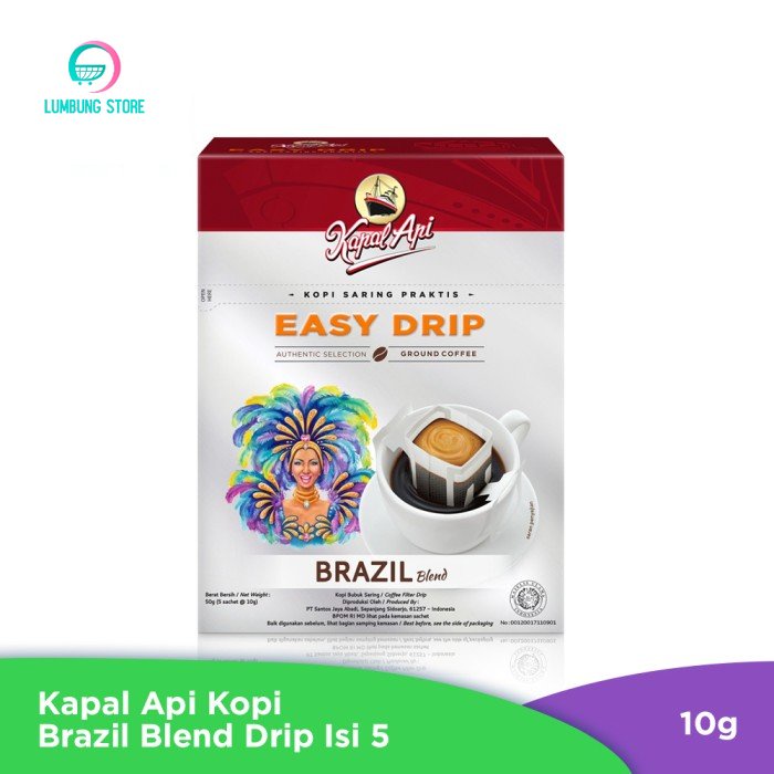 Jual Kapal Api Kopi Brazil Blend Drip 5 pcs 10g | Shopee Indonesia