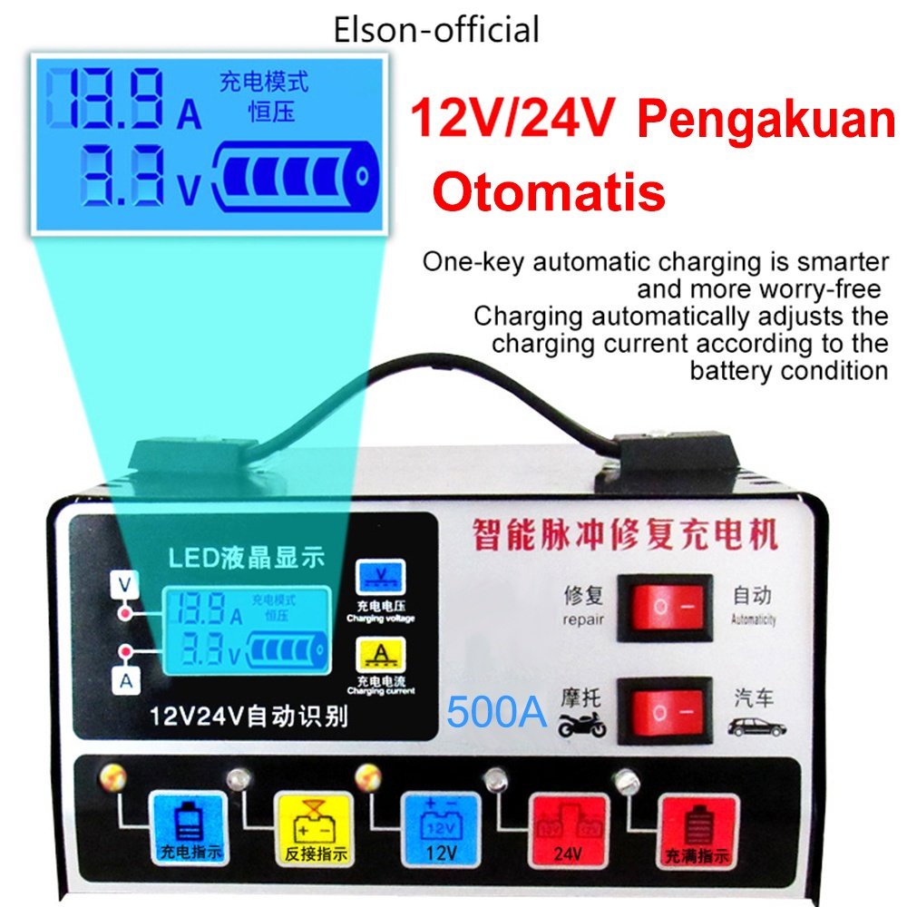 Jual Charger Aki Otomatis Smart Intelligent Auto Repair Mobil Pengisi ...