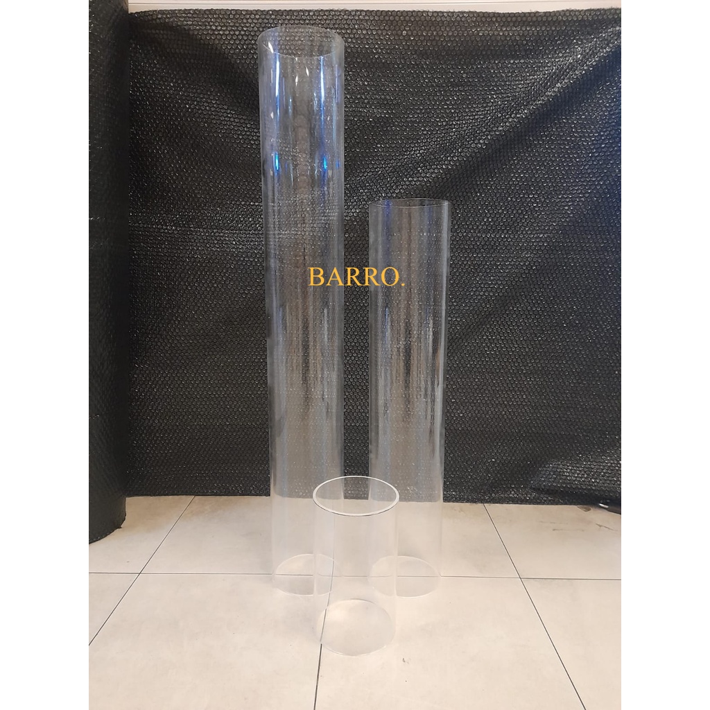 Jual pipa akrilik bening OD 90mm x ID 84mm panjang 200cm / pipa acrylic ...