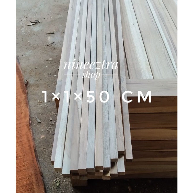 Jual KAYU RENG|BALOK KAYU JATI|STIK KAYU JATI 1×1×50 CM | Shopee Indonesia