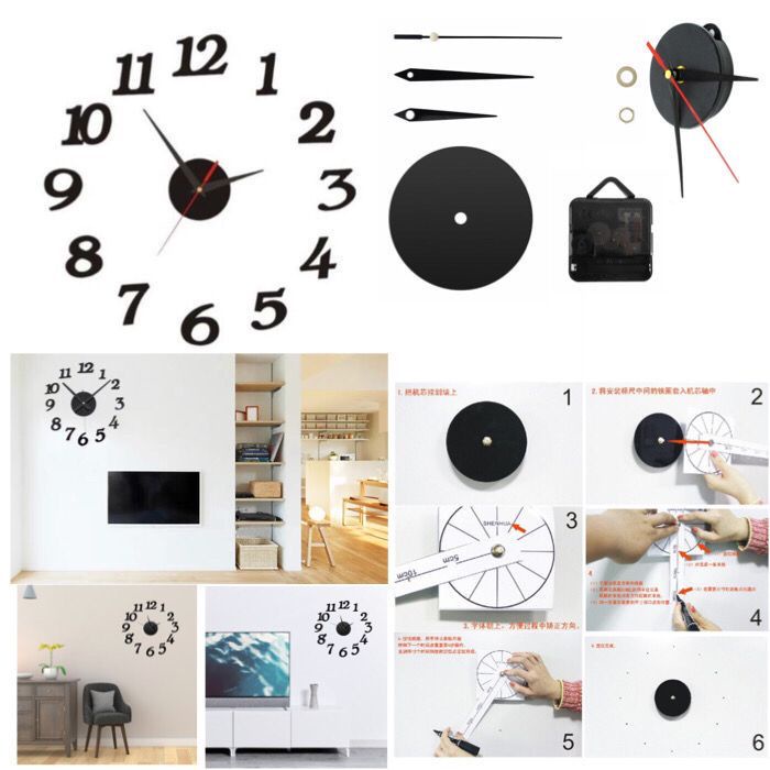 Jual Jam dinding tempel tembok jam dinding hias jam dinding DIY jam ...