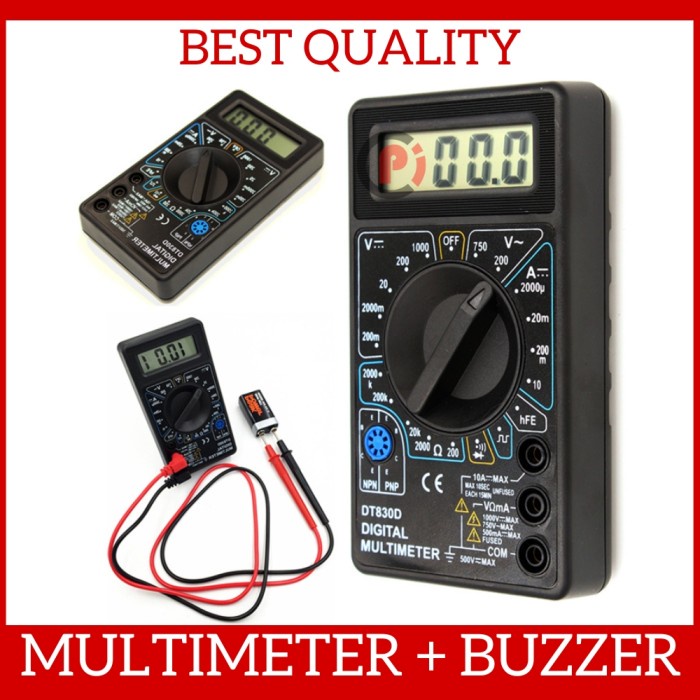 Jual DT 830D Digital Multimeter With Buzzer Ukur Volt Multi Meter ...