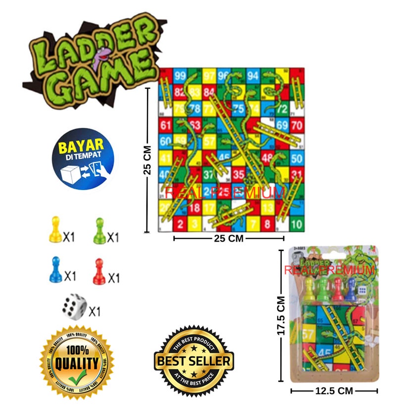 Jual Mainan Ular Tangga Set Snake Ladders - Mainan Keluarga Fun AMM ...