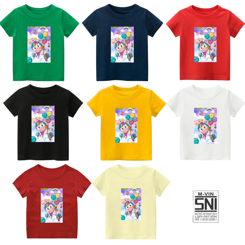 Jual KAOS ANAK UNICORN - ATASAN ANAK UNICORN - BAJU ANAK UICORN 1-12 ...